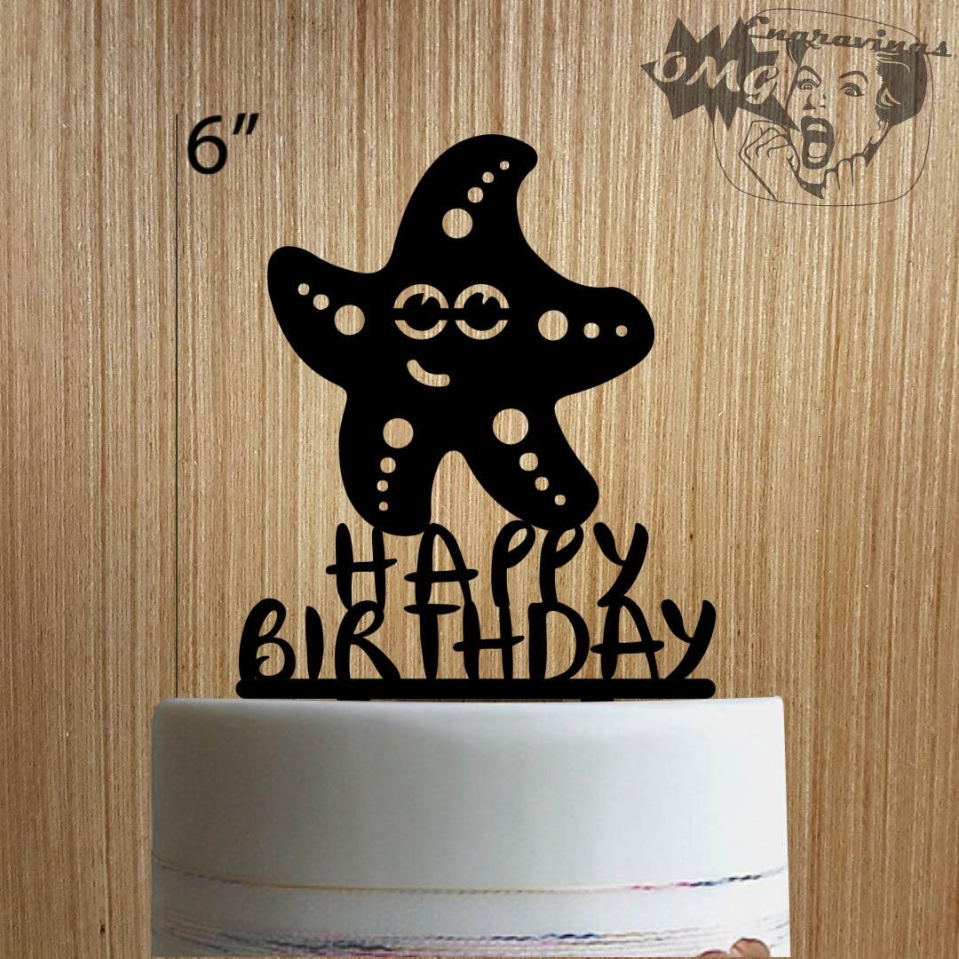 Starfish Happy Birthday 225-029 Cake Topper - Etsy