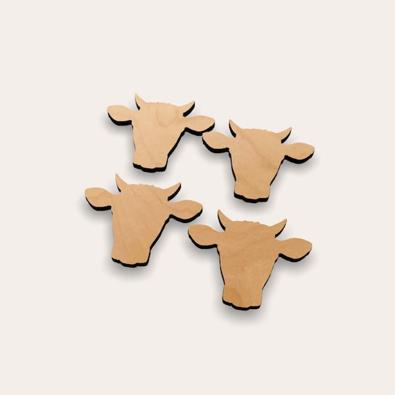 Cow Head 267-199 Cutout Shape set of 10 - Etsy