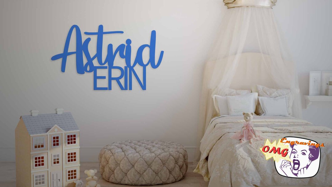 Custom Name Two Lines 953-054 Wood Wall Hanging - Etsy