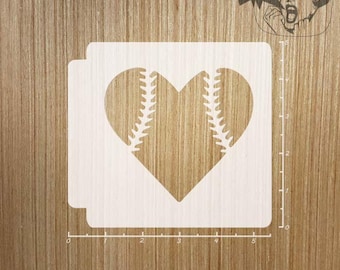 Baseball Heart 783-732 Stencil - Etsy