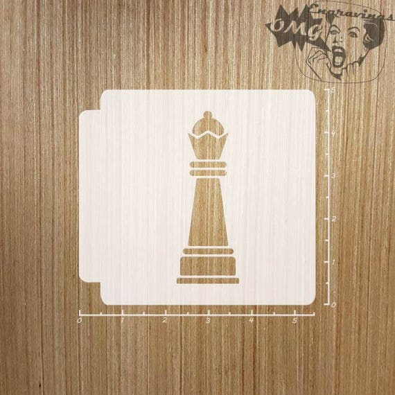 Queen Chess Piece Stencil