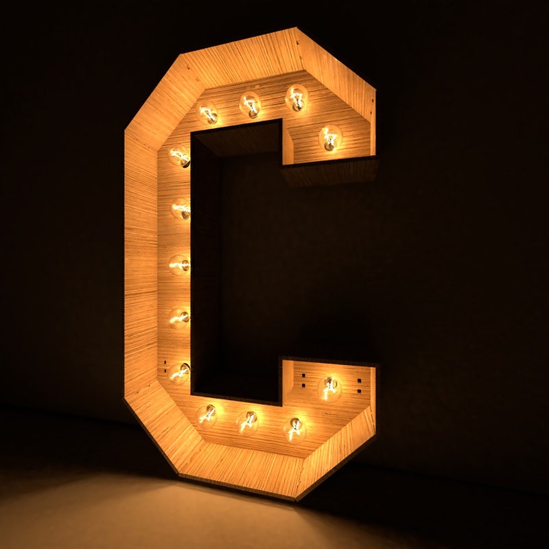 Marquee Letter C - Etsy