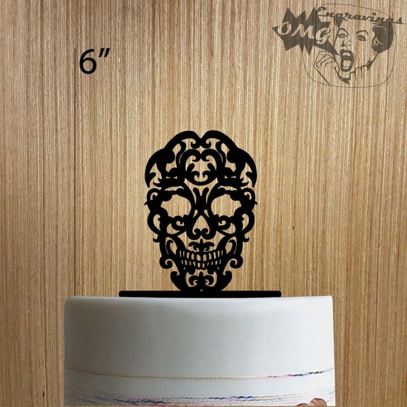 Skull Cake Topper - Etsy