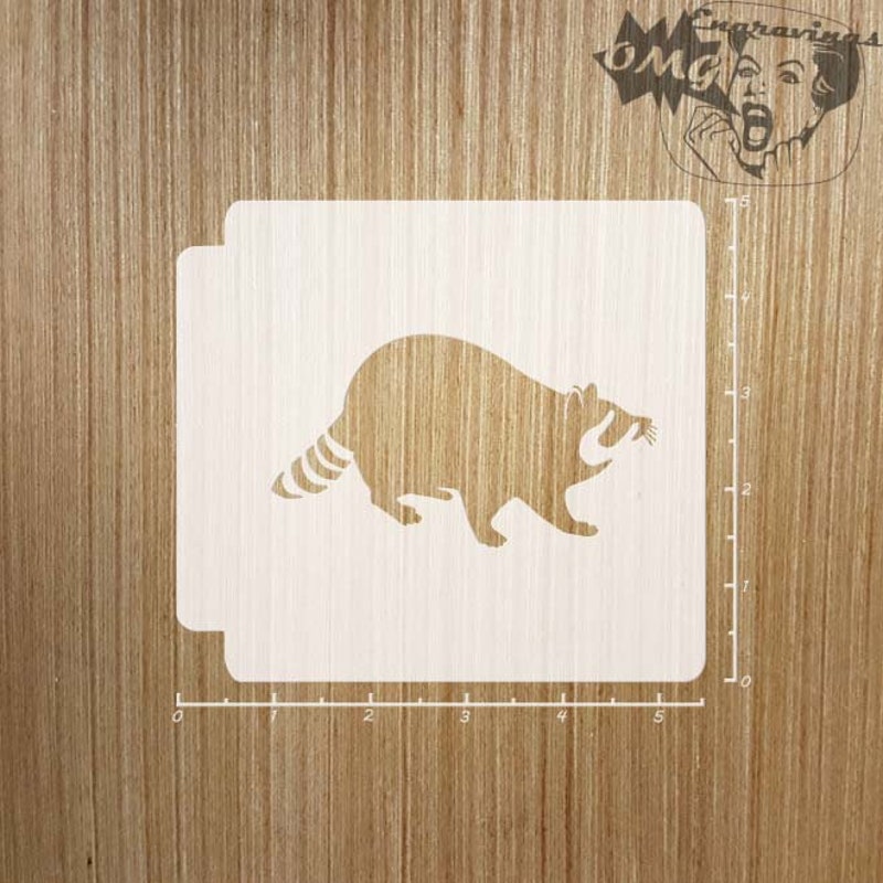 Racoon Stencil - Etsy