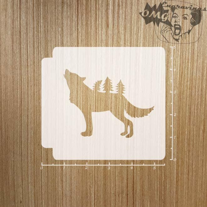 Wolf Forest 783-782 Stencil | Etsy
