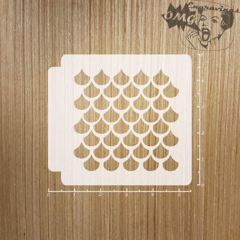 Fish Scale Stencil - Etsy