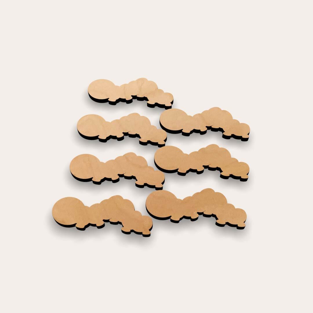 Worm 267-305 Wooden Cutout Shape (set of 10) - Etsy