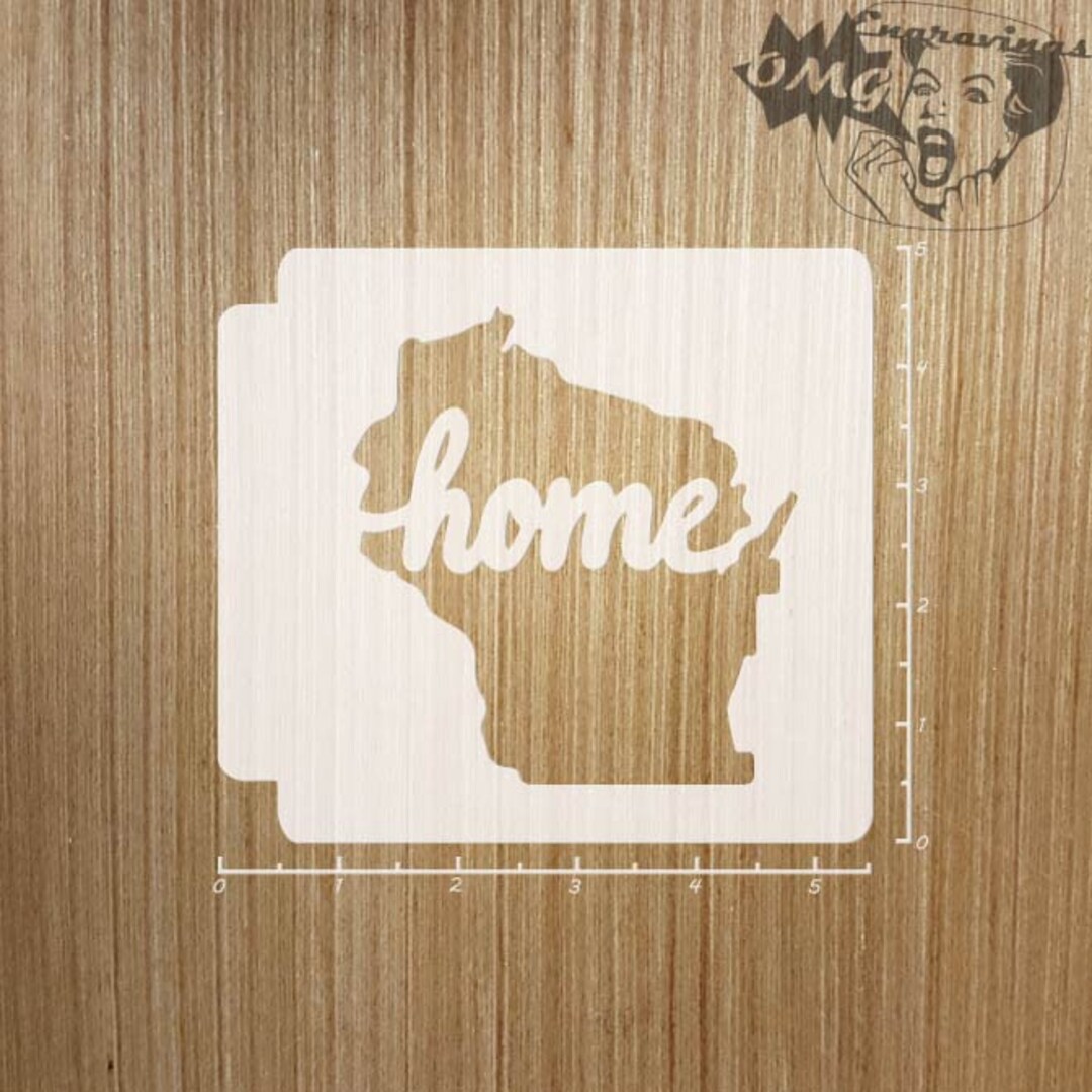 Wisconsin Home State 783-A430 Stencil - Etsy