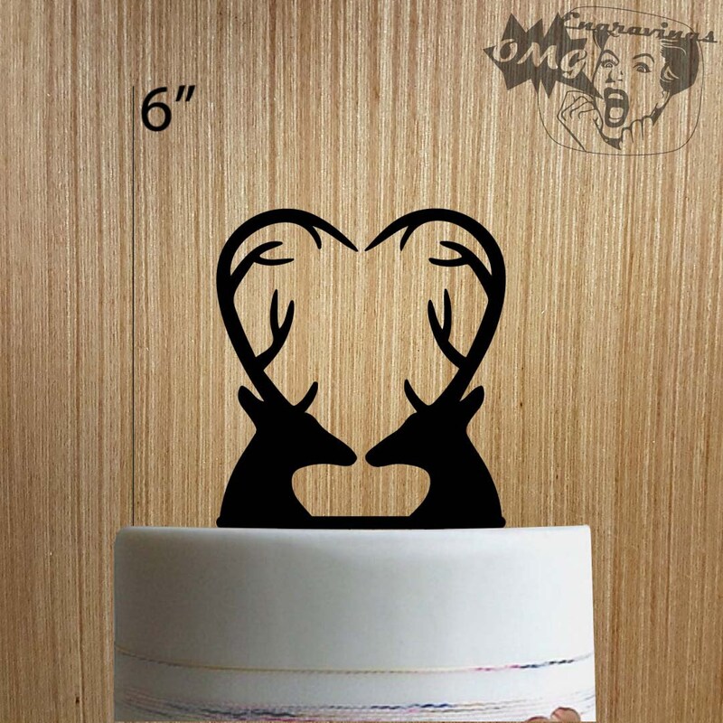 Deer Head Heart - Etsy