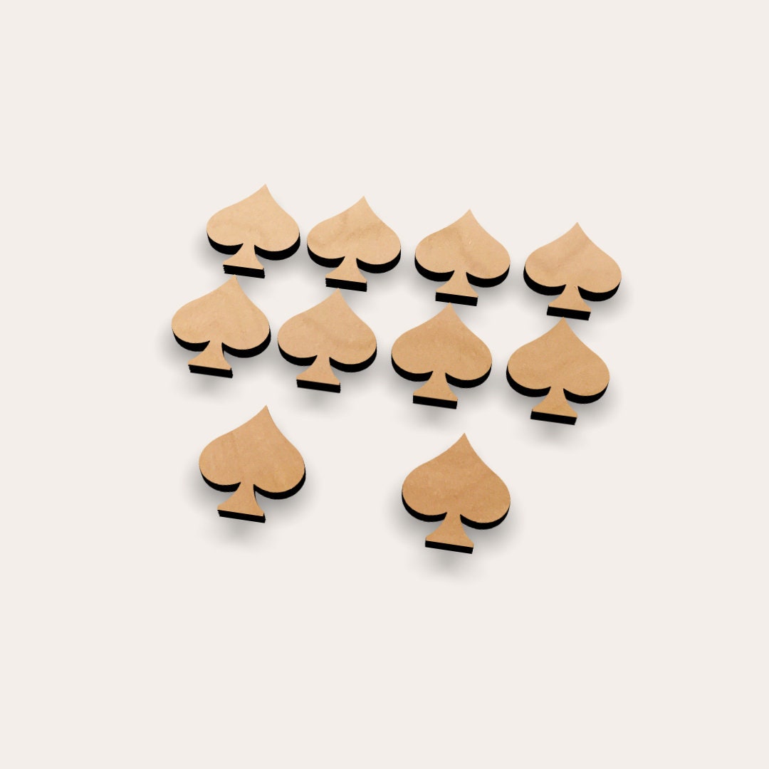 Spade Card Suit 267-157 Wooden Cutout Shape (set of 10) - Etsy