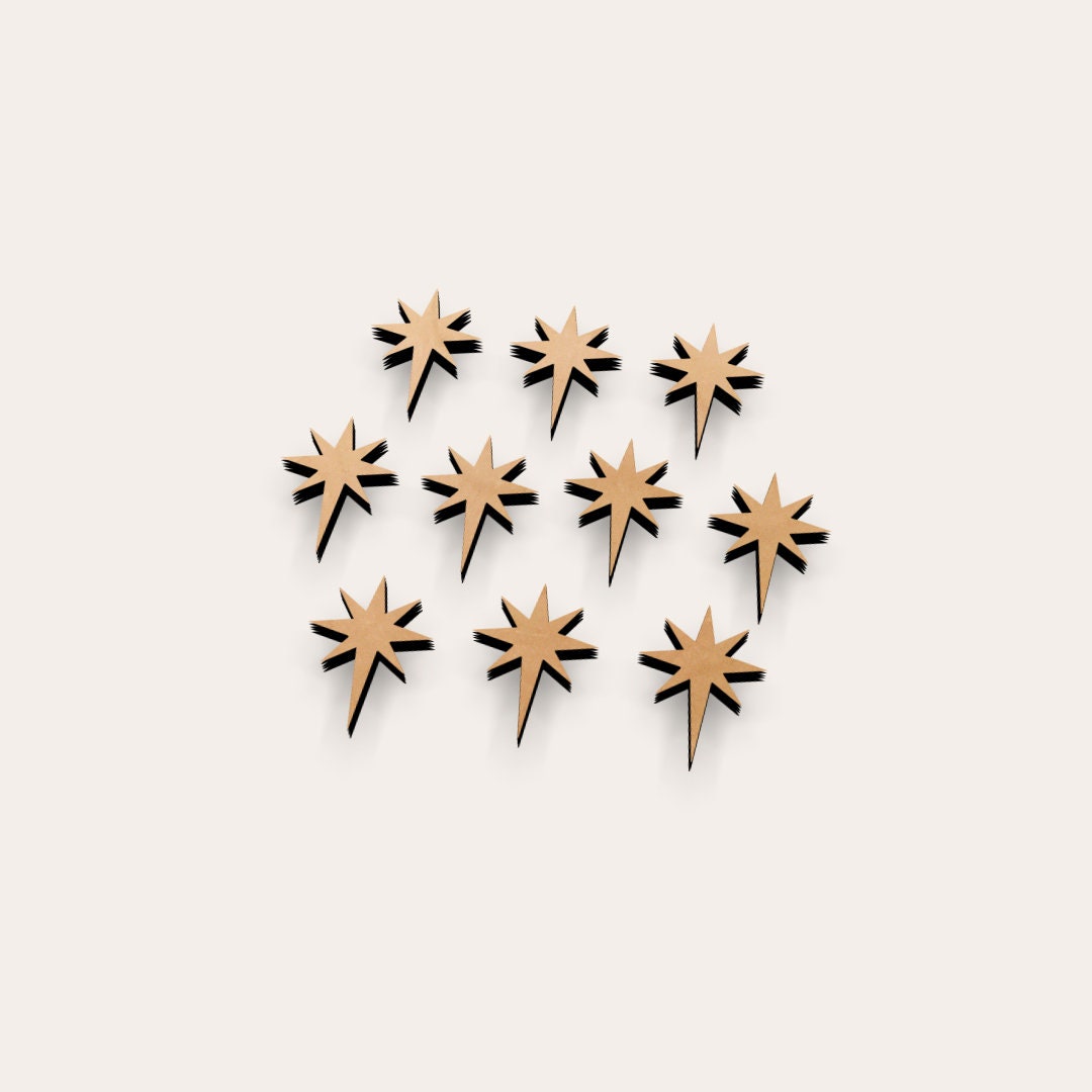 Bethlehem Star 267-033 Wooden Cutout Shape (set of 10) - Etsy