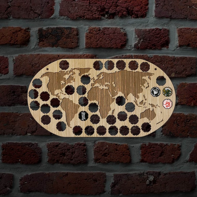 World Beer Cap Map - Etsy