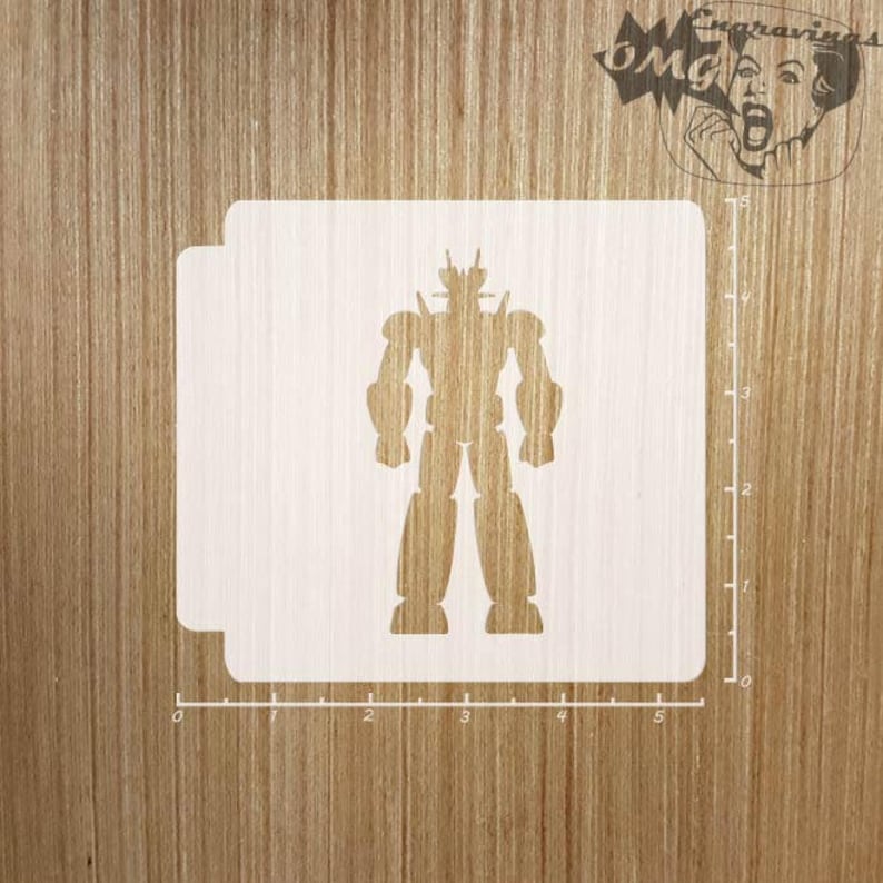 Robot 101 Stencil | Etsy