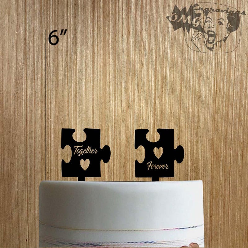 Puzzle Cake Topper - Etsy