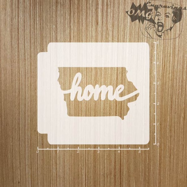 Iowa State Stencil - Etsy