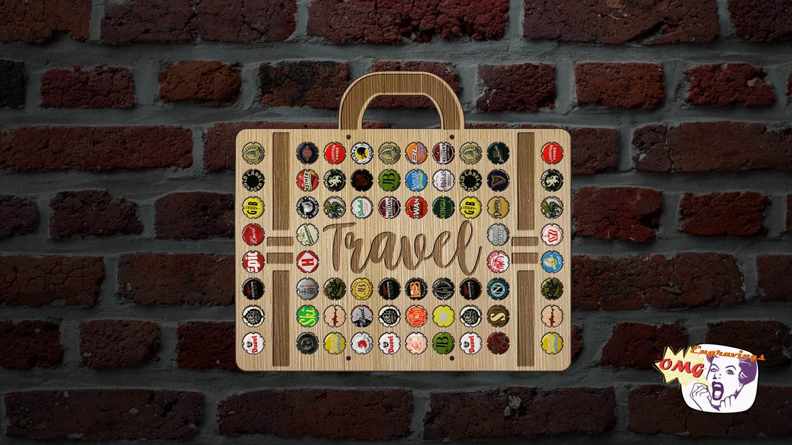 Travel Suitcase 224-239 Beer Cap Holder - Etsy