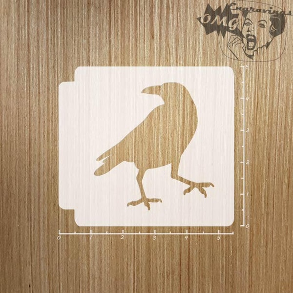 Raven Stencil - Etsy