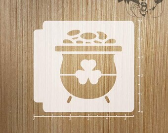 Pot of Gold Stencil | Etsy