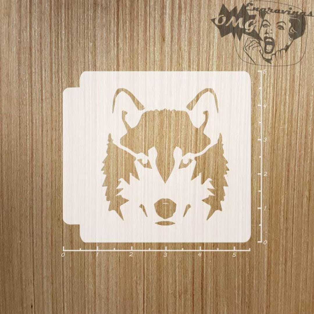 Wolf Face 783-091 Stencil - Etsy