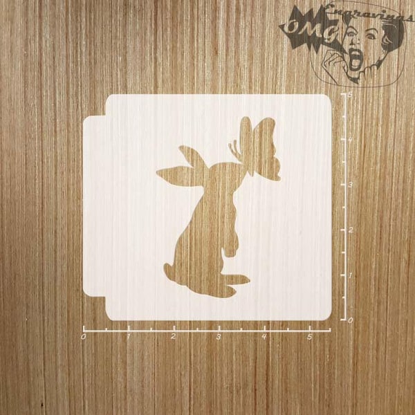 Rabbit Stencil - Etsy