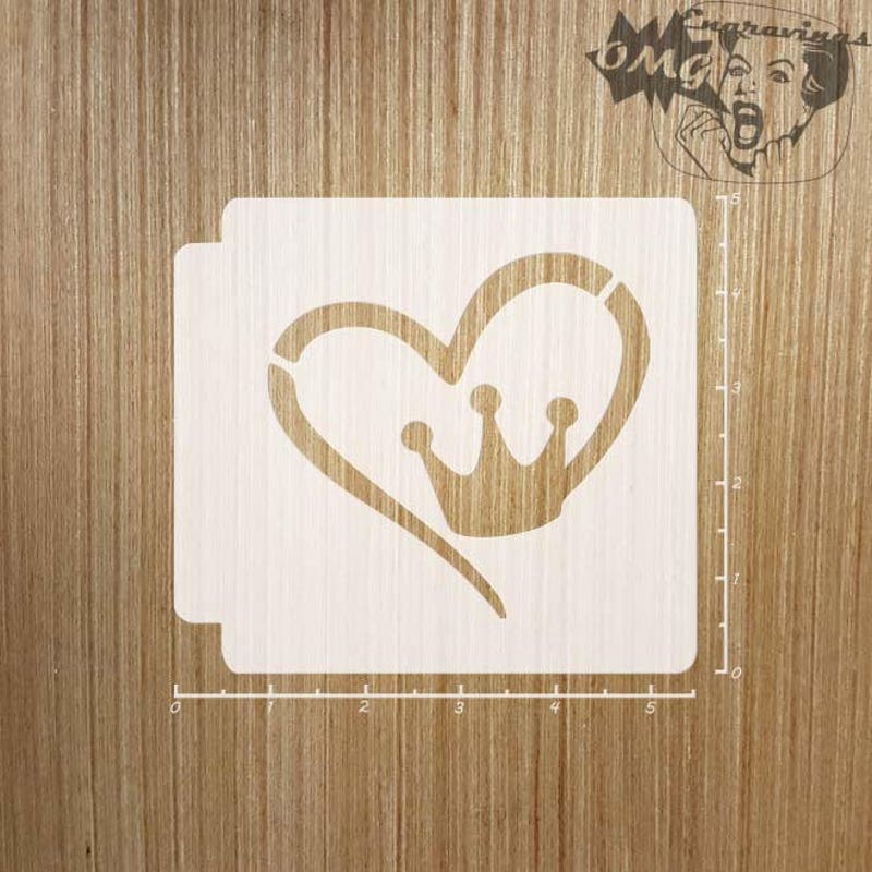 Heart Shape Cake Stencil - Etsy