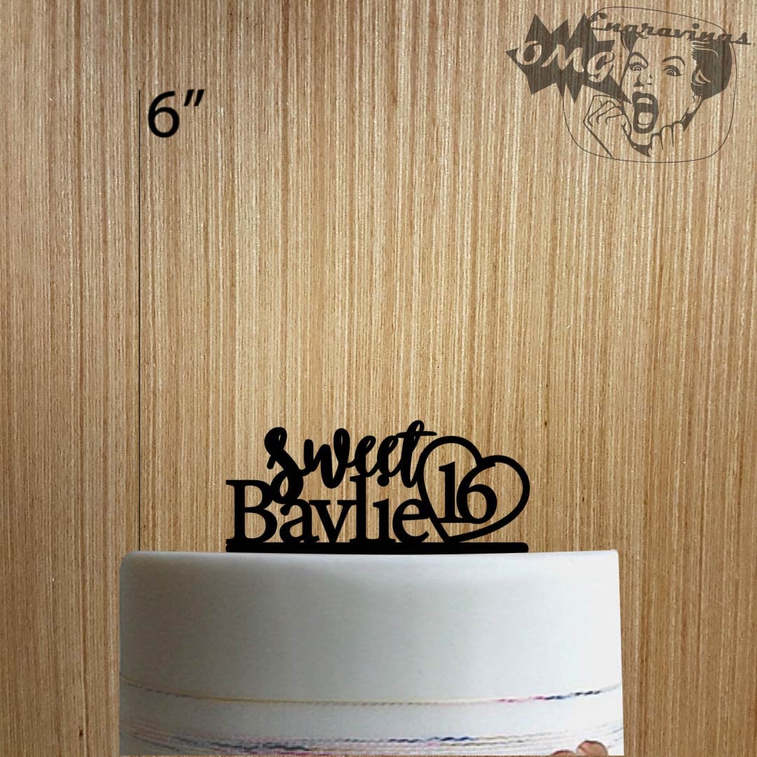 Custom Sweet 16 225-457 Cake Topper - Etsy