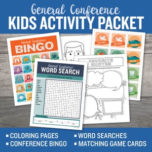 Fun General Conference Activity Note Sheet for Kids and Youth Fun ...