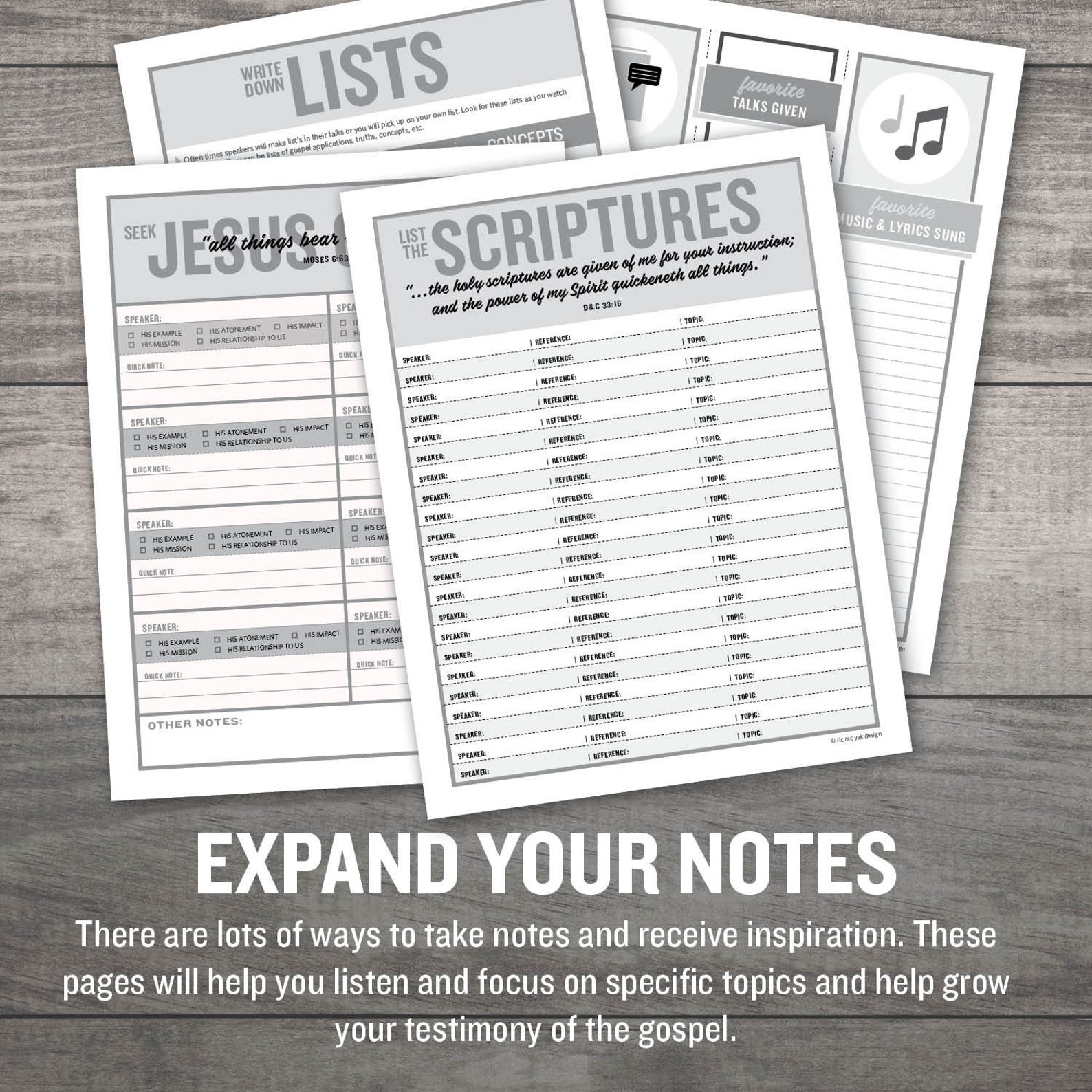 LDS General Conference Packet Black & White Printer Friendly - Etsy