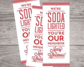 Christmas Soda Tag for Friends Instant Download | Etsy
