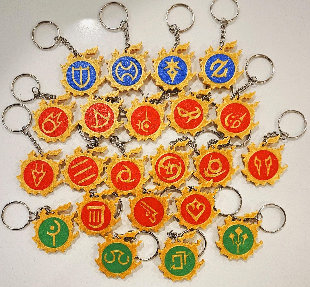 FFXIV Job Keychains – 1.5” Square | Custom Final Fantasy XIV Job Class ...