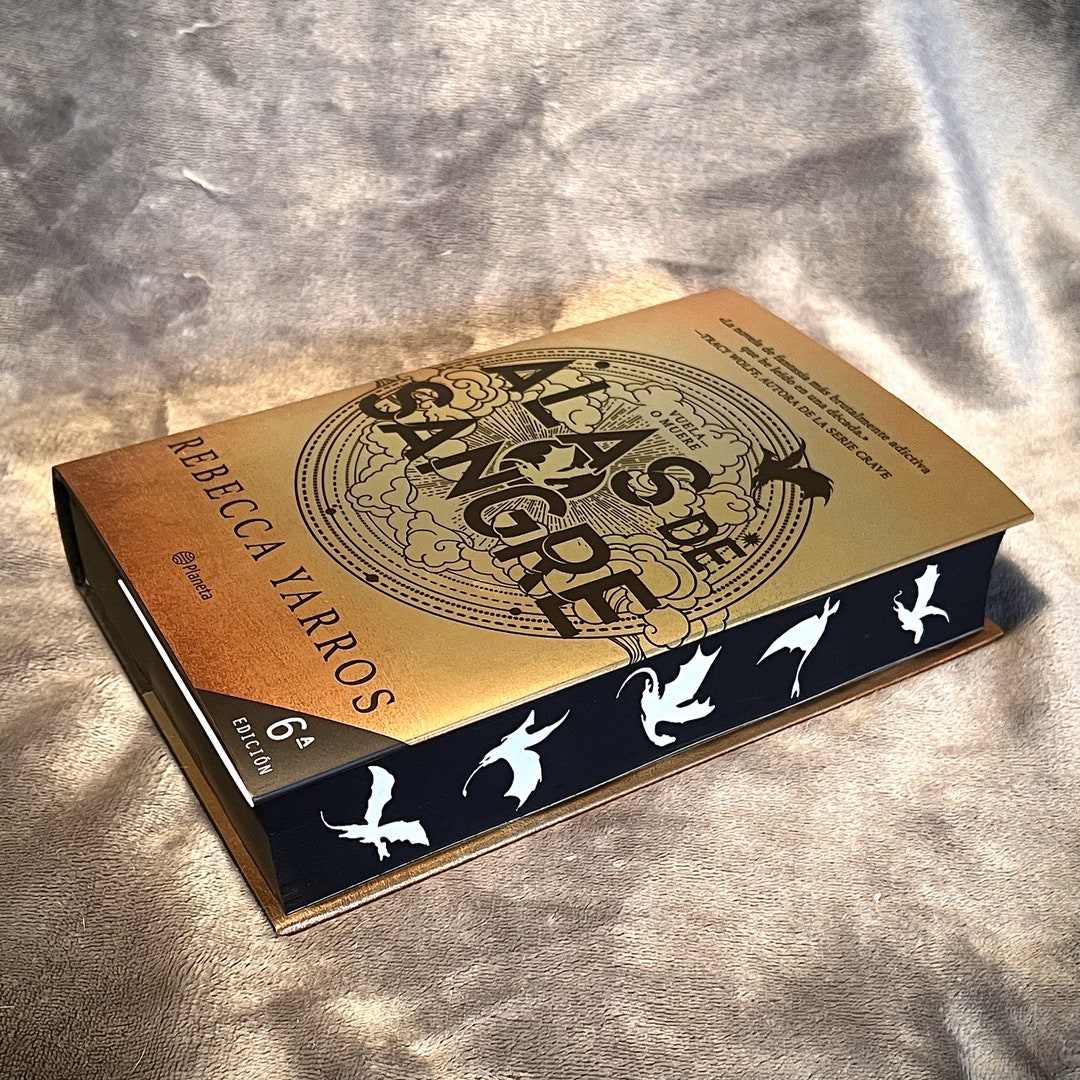Libro " Alas de Sangre " bordes pintados - Etsy España