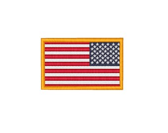 American Flag for Shirt Sleeve - Embroidery File - Etsy