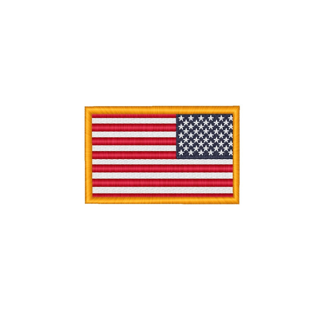 American Flag Embroidery File - Etsy