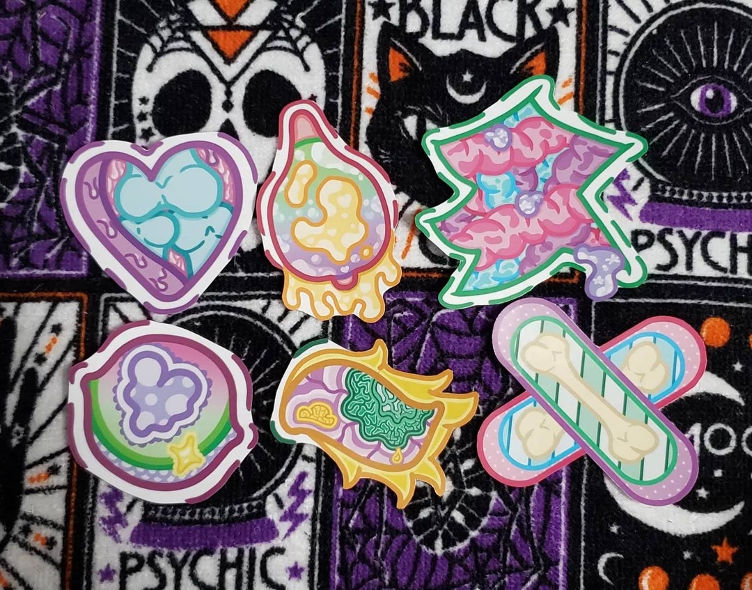 Creepy Cute Body Semi-transparent Stickers - Etsy