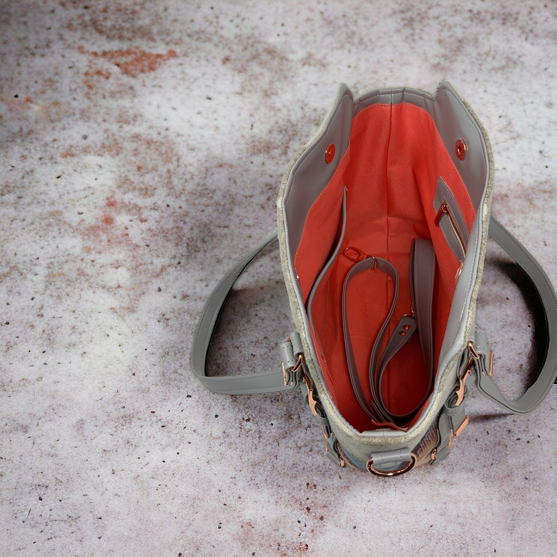 Wool Shoulder Strap Bag Moonwake Purse Slouch Hobo Style - Etsy