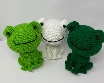 Small Cute Crochet Frogs PATTERN BY: Knotjadedco - Etsy