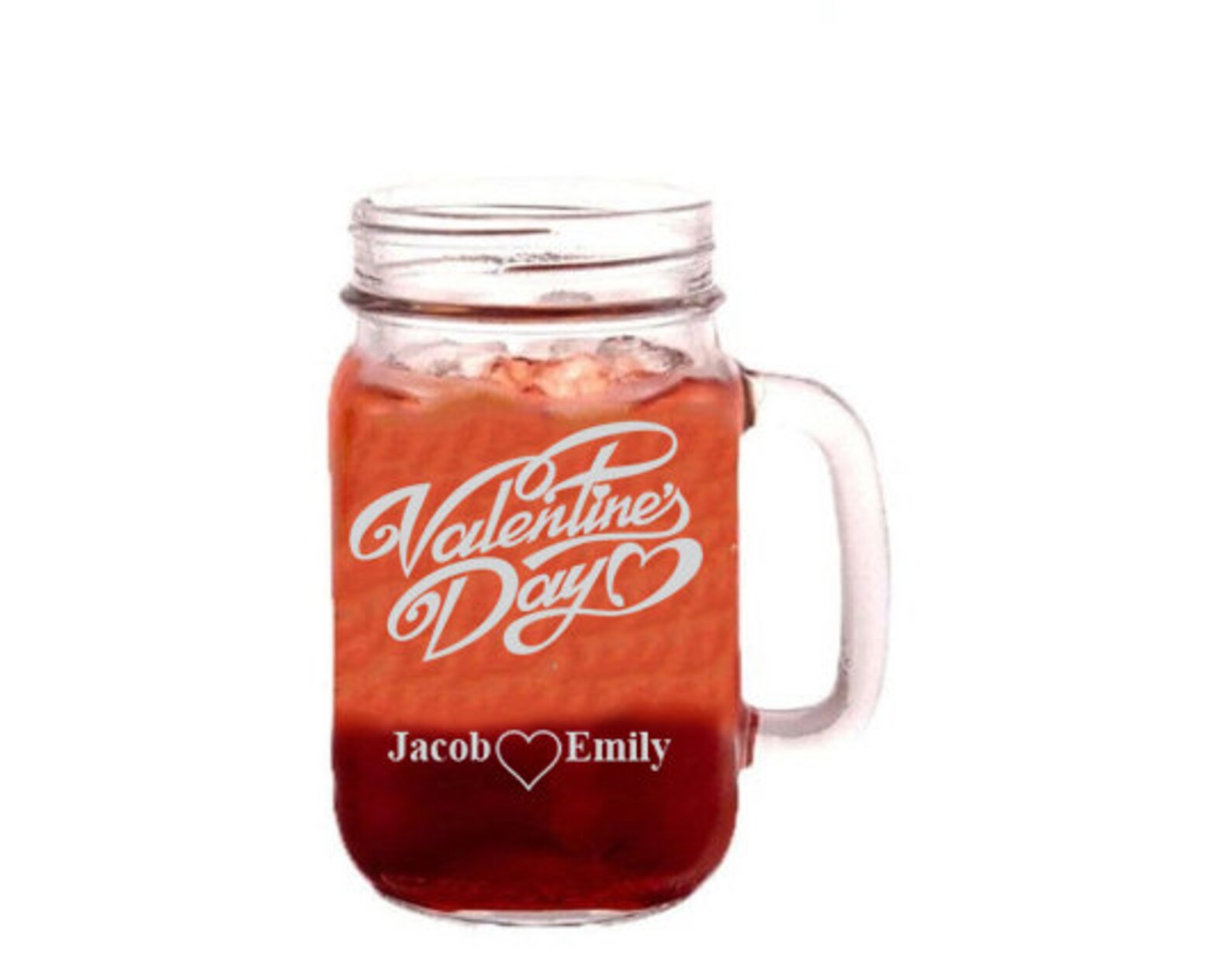 ENGRAVED MASON JAR mason Jar Décor Valentines Logo Jar | Etsy