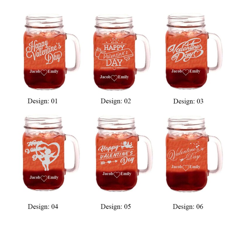 ENGRAVED MASON JAR mason Jar Décor Valentines Logo Jar | Etsy