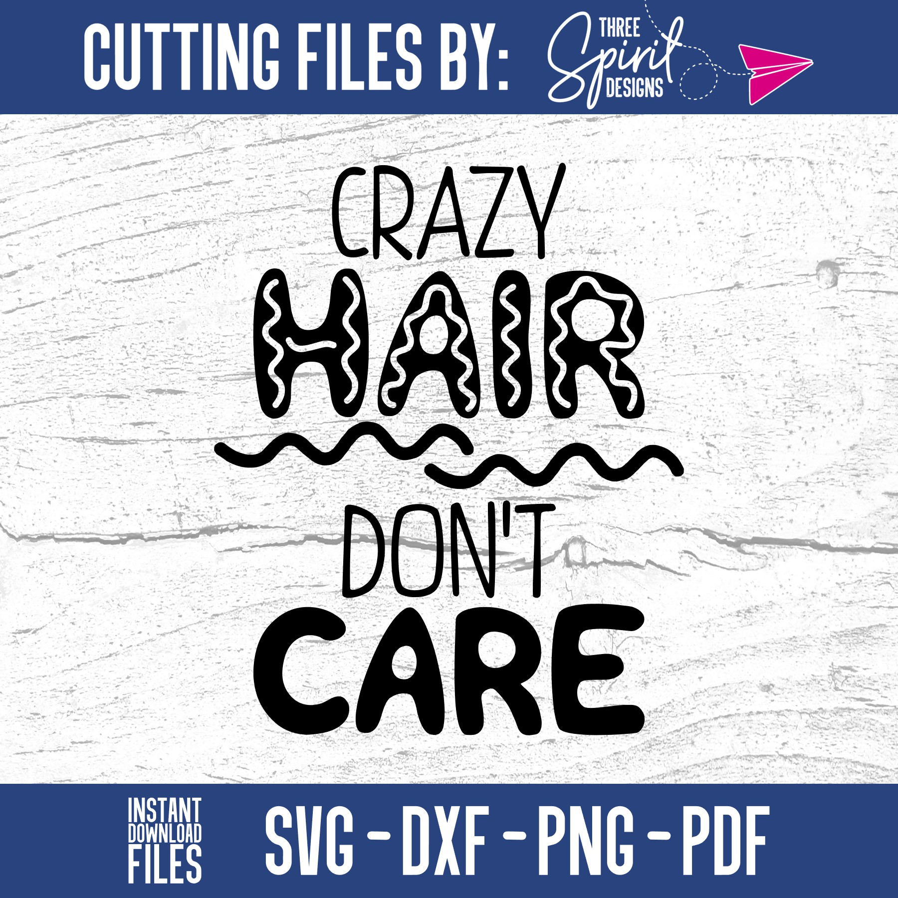Crazy Hair Don't Care SVG Curly Hair SVG Fun Font Fun - Etsy France