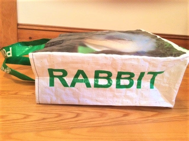 Reusable Tote Bag-rabbit-upcycled Feed Bags-recycled Feed Bags-grain ...