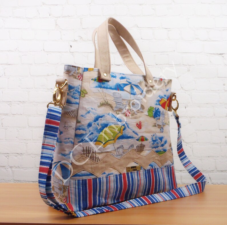 Carry-it-all Tote Handbag Pattern Tote Bag Pattern Shopping Travel ...