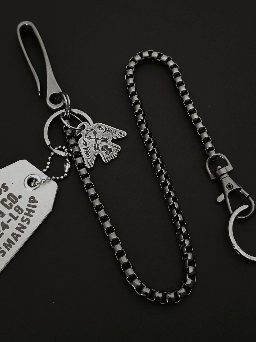 Black Wallet Chain. - Etsy