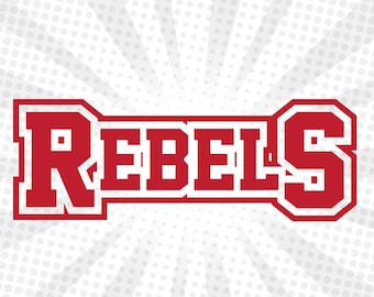 Rebels SVG File Rebels Script and Print Cut File Mascot Cut - Etsy