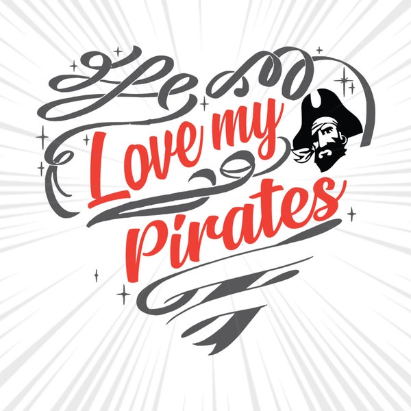 Heart Pirates Logo Svg - Etsy