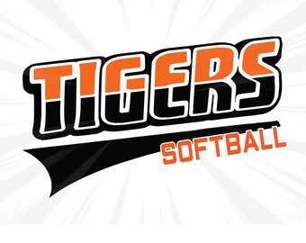 Tigers softball svg | Etsy