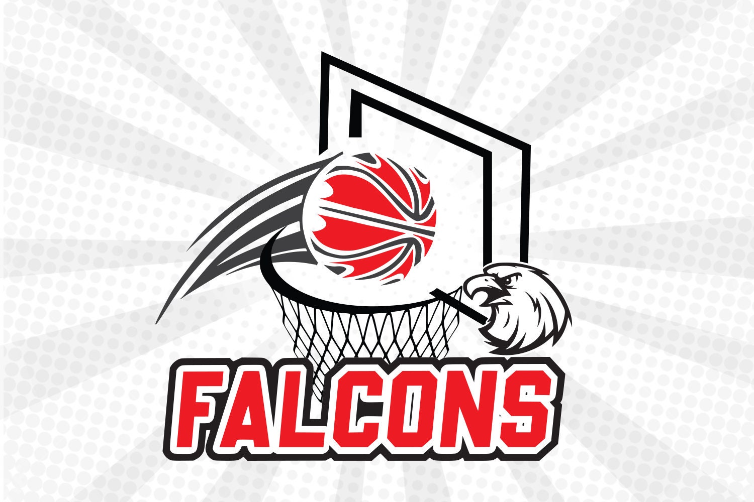 Falcons Falcons svgFalcons Basketball Mascotte - Etsy France