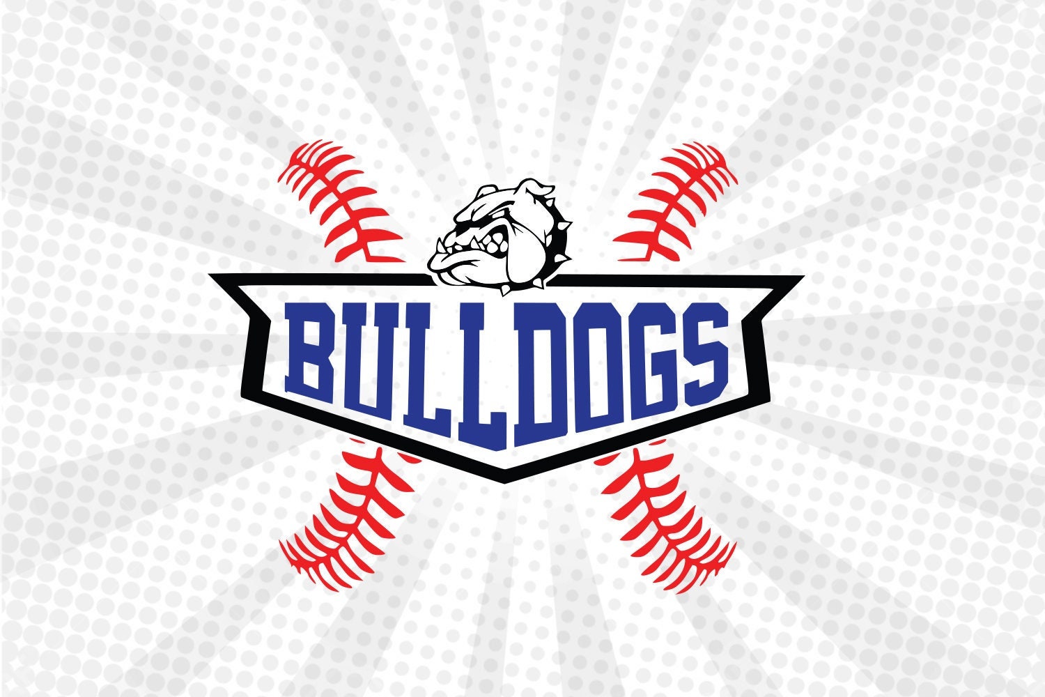 Bulldog Baseball Logo