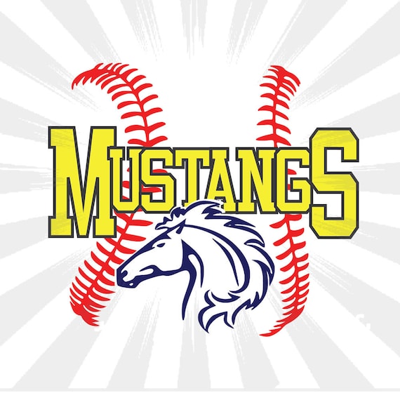 Mustangs SVG Baseball SVG Grunge Mustangs Baseball Design | Etsy