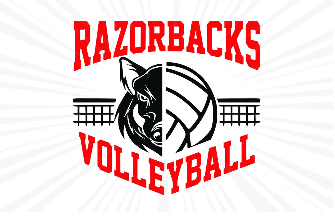 Razorbacks SVG, Volleyball SVG, Razorbacks Volleyball T-shirt Design ...