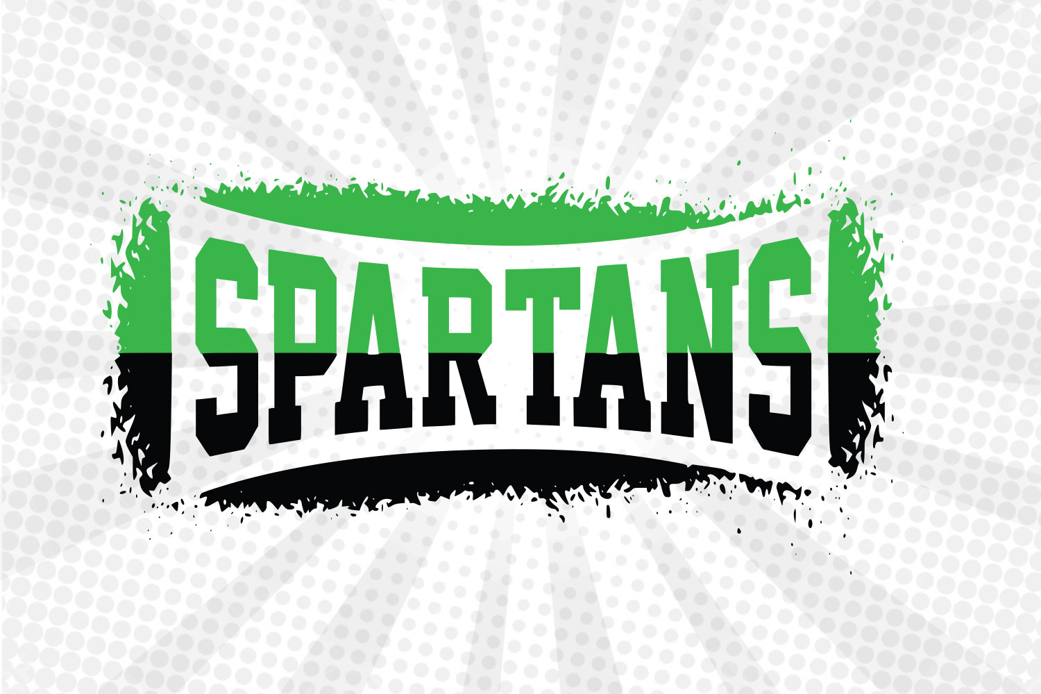 Spartans Logo Design Green